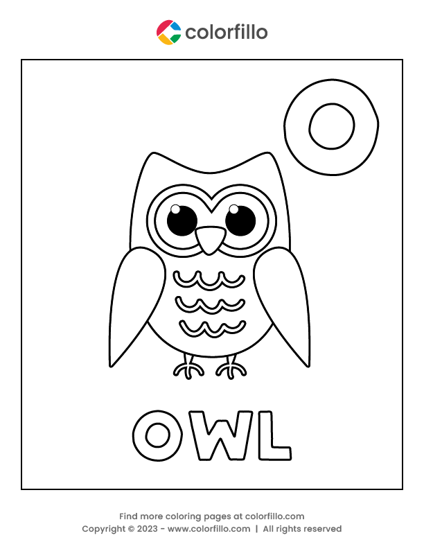 Free Online Letter O Coloring Page - colorfillo