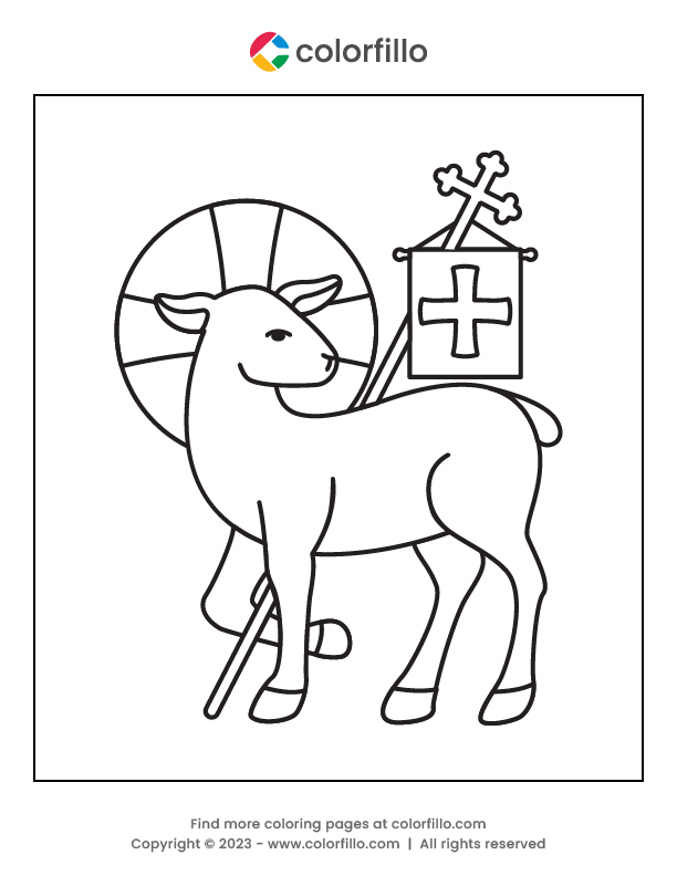 Free Online Easter Lamb Coloring Page - colorfillo