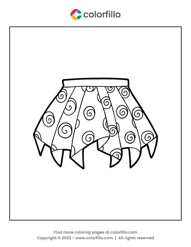 Free Online Skirt Coloring Page - colorfillo