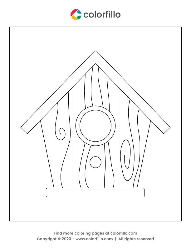 Free Online Bird House Coloring Page - colorfillo