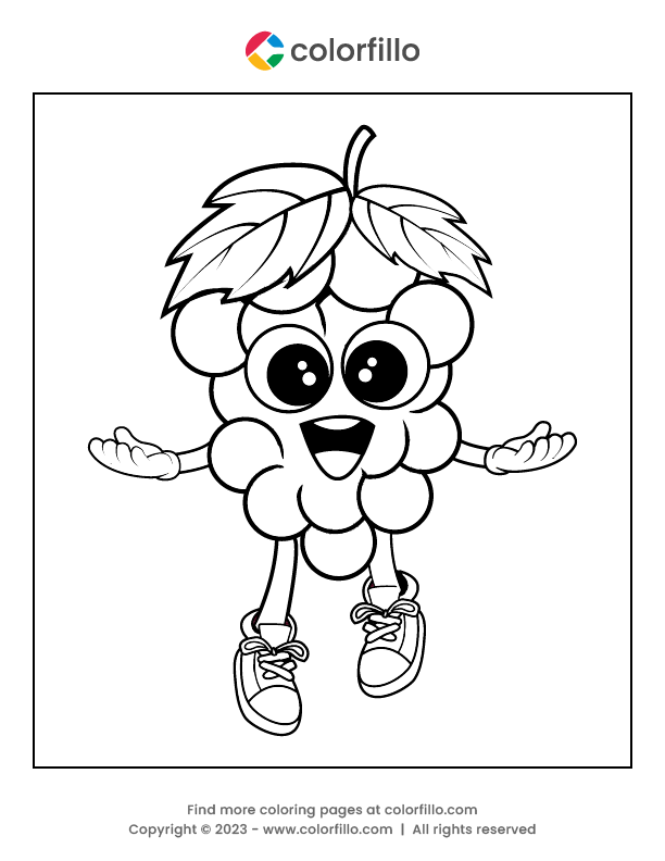 Free Online Grape Coloring Page - colorfillo
