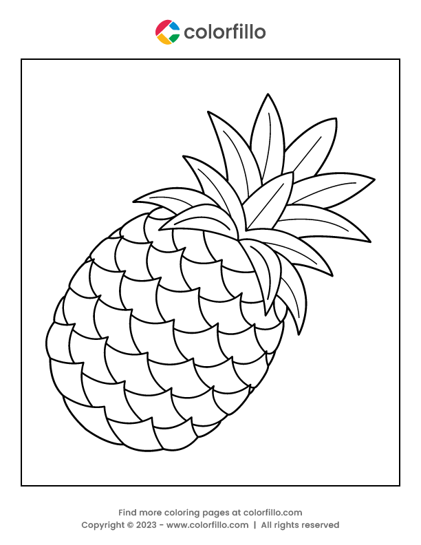 Free Online Pineapple Coloring Page - colorfillo