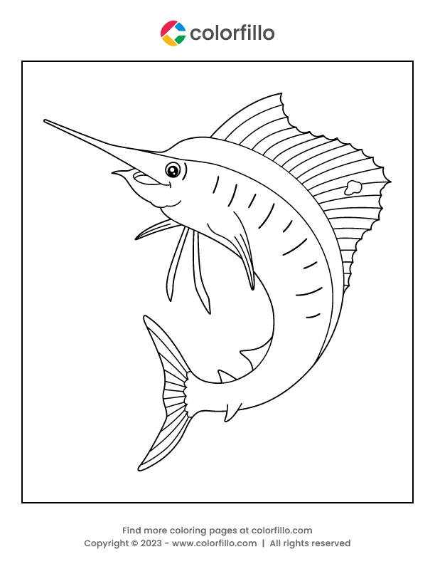 Free Online Sail Fish Coloring Page - colorfillo