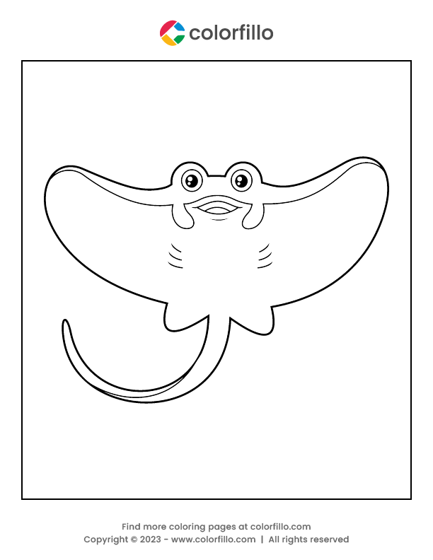 Free Online Stingray Fish Coloring Page - colorfillo