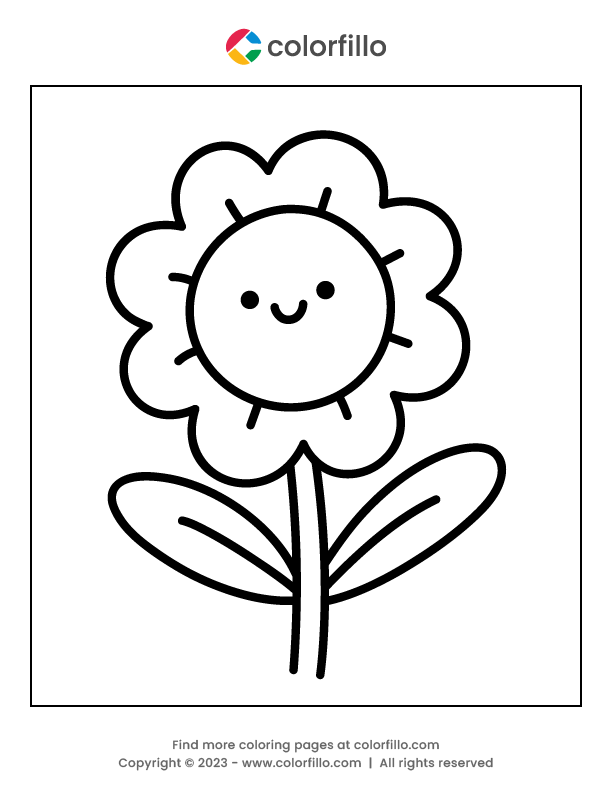 Free Online Sunflower Coloring Page - colorfillo