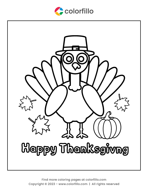 Free Online Thanksgiving Day Coloring Page - colorfillo