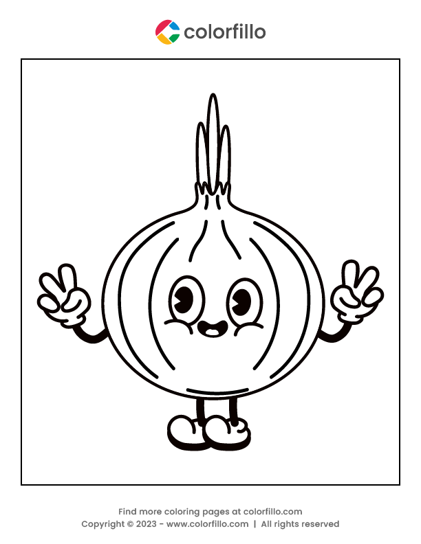 Free Online Onion Coloring Page - colorfillo