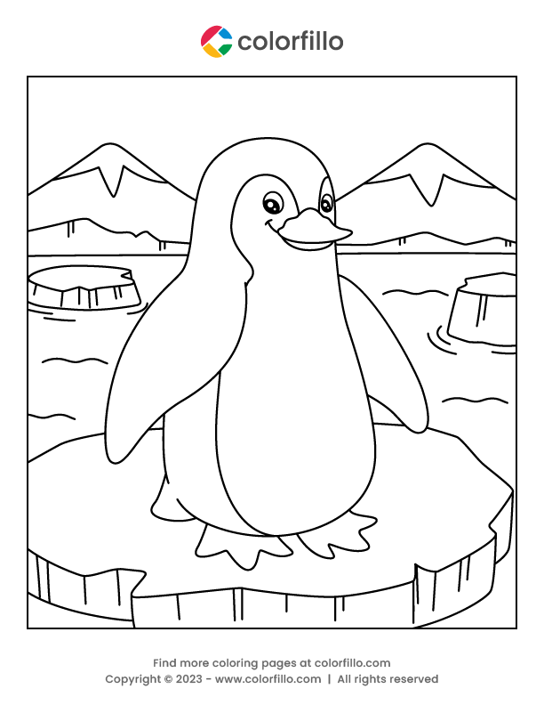 Free Online Penguin Coloring Page - colorfillo