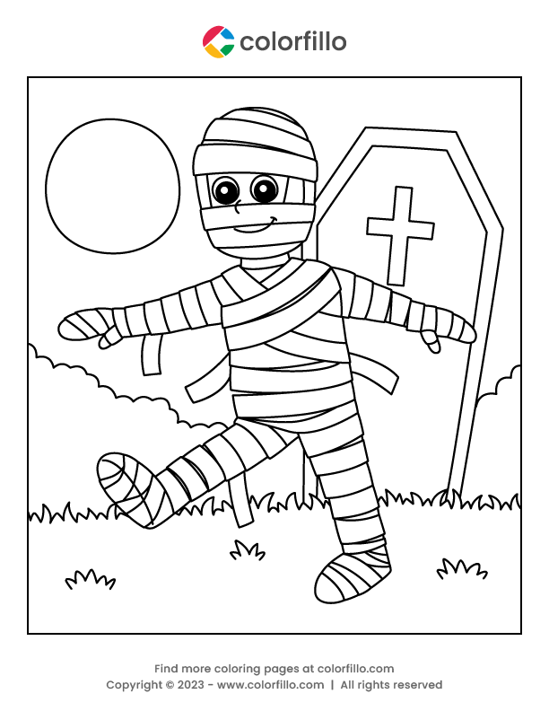 Free Online Mummy Color Page - colorfillo