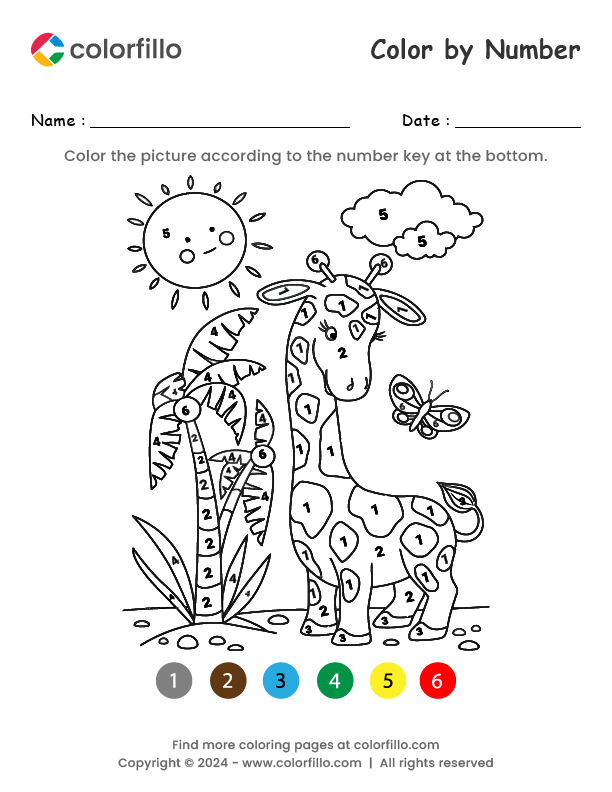 Free Online Animal Color by Number - colorfillo
