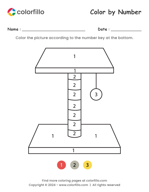 Free Online Scratching Post Color by Number - colorfillo