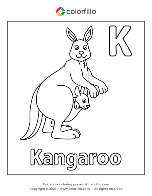 Free Online Letter K Coloring Page - colorfillo