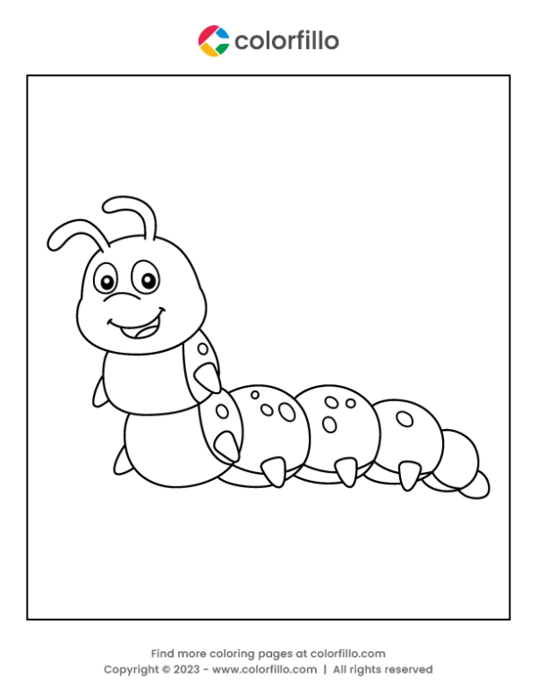 Free Online Caterpillar Coloring Page - colorfillo