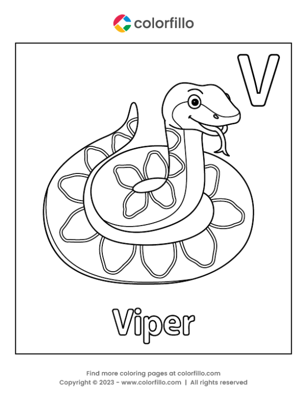 Free Online Letter V Coloring Page - colorfillo