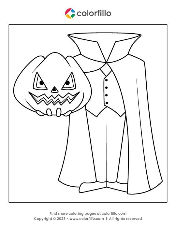 Free Online Headless Horseman Color Page - colorfillo