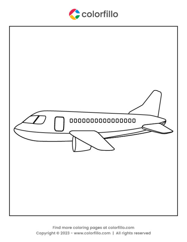 Free Online Airplane Coloring Page - colorfillo