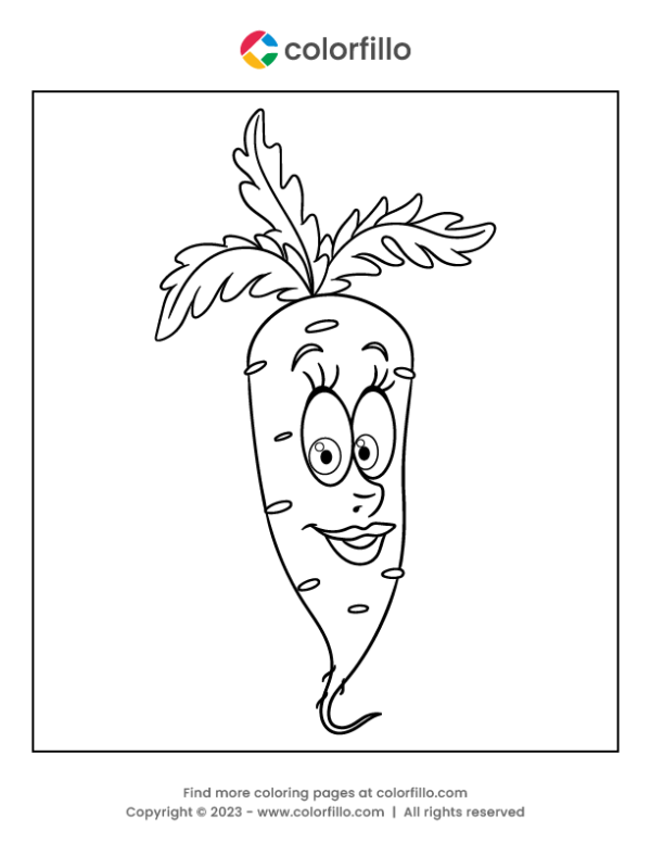 Free Online Carrot Coloring Page - colorfillo