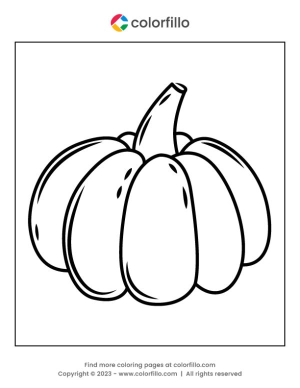 Free Online Pumpkin Coloring Page - colorfillo