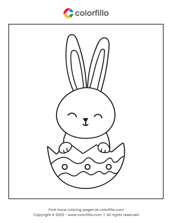 Free Online Easter Bunny Coloring Page - colorfillo