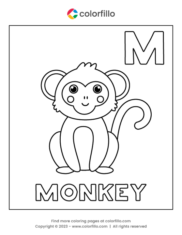Free Online Letter M Coloring Page - colorfillo