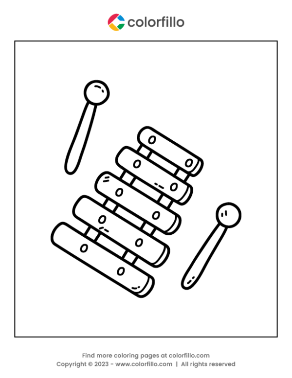 Free Online Xylophone Coloring Page - colorfillo
