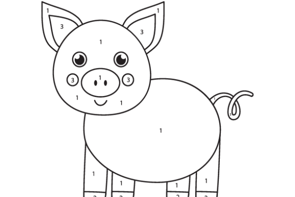Easy Printable Pig Coloring Pages for Kids - colorfillo