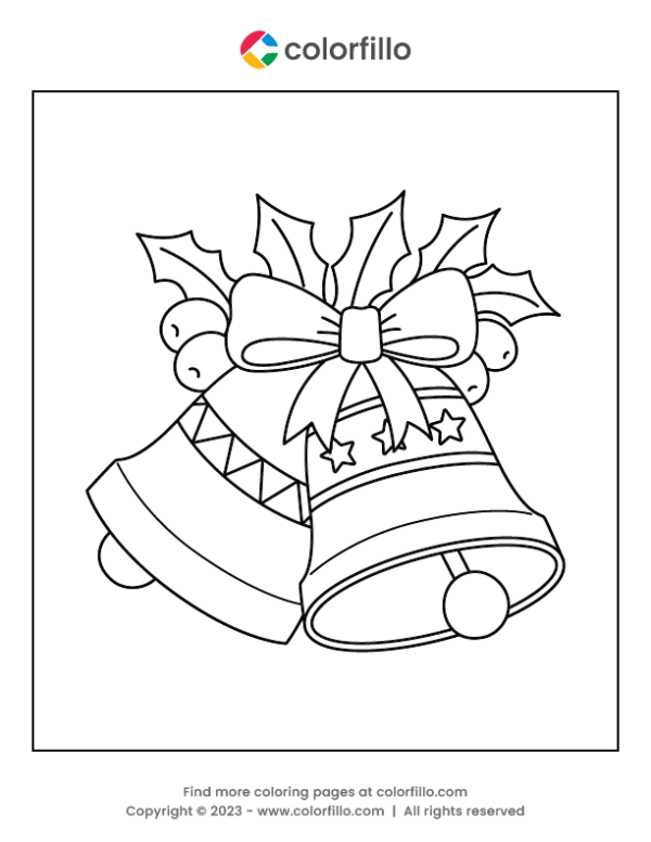 Free Online Christmas Jingle Bells Coloring Page - colorfillo