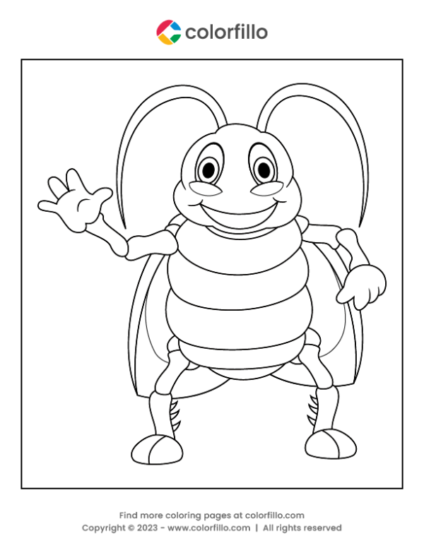 Free Online Cockroach Coloring Page - colorfillo