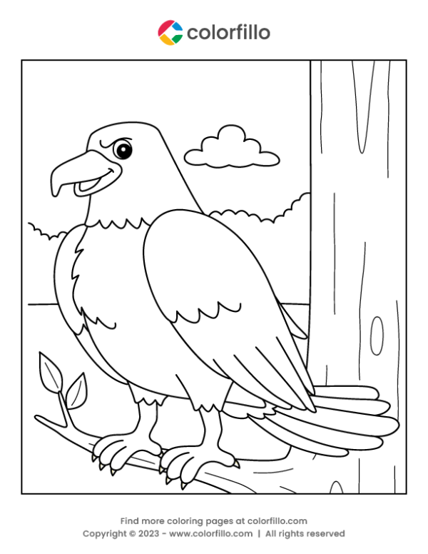 Free Online Eagle Coloring Page - colorfillo