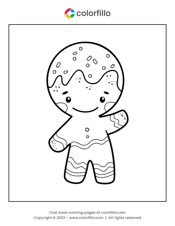 Free Online Gingerbread Coloring Page - colorfillo