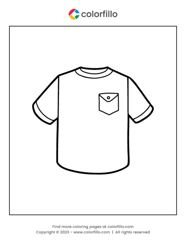 Free Online T-Shirt Coloring Page - colorfillo