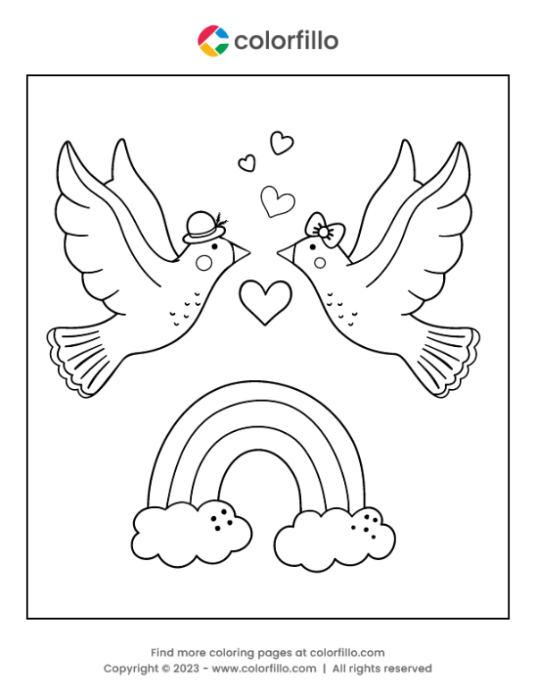 Free Online Dove Bird Coloring Page - colorfillo