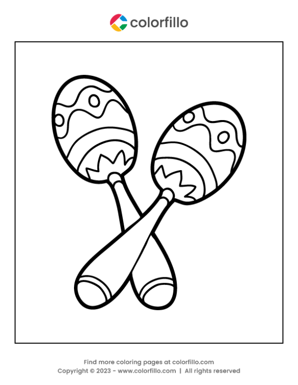 Free Online Maracas Coloring Page - colorfillo