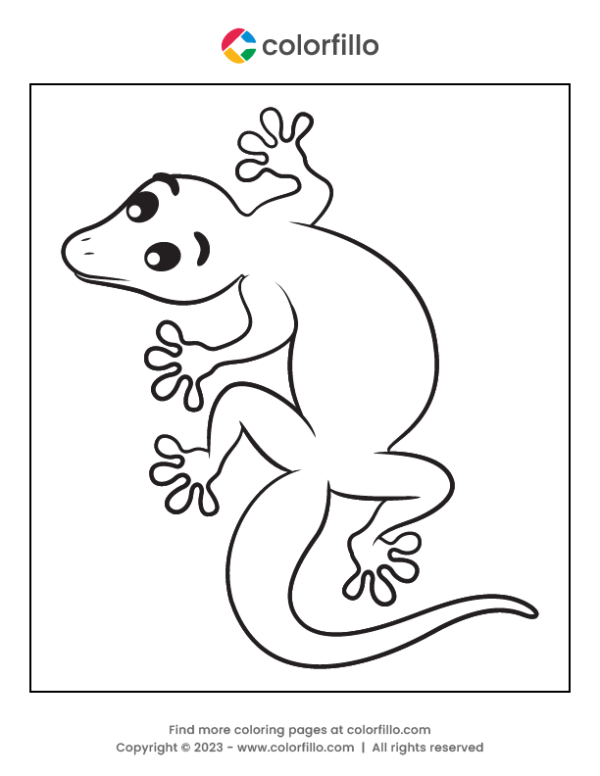 Free Online Lizard Coloring Page - colorfillo
