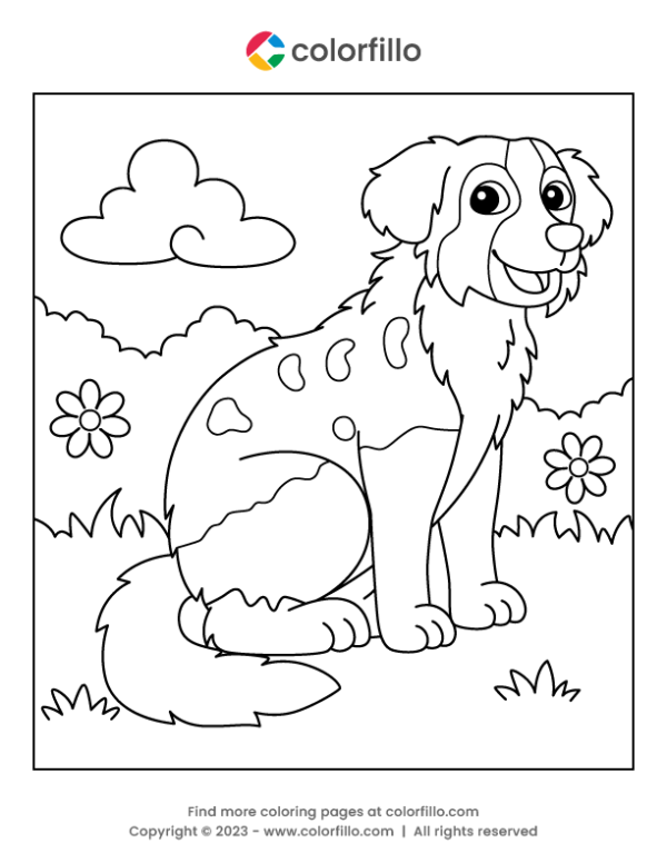 Free Online Australian Shepherd Coloring Page - colorfillo